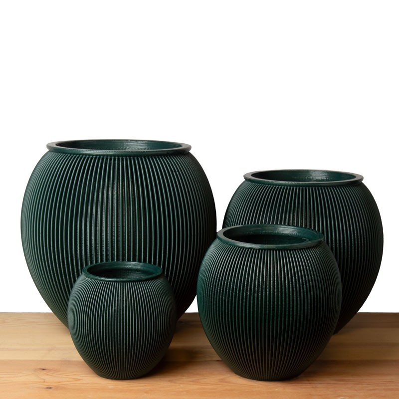 Cache-pot design intérieur extérieur Alinéa Vert foncé - Iriso.fr