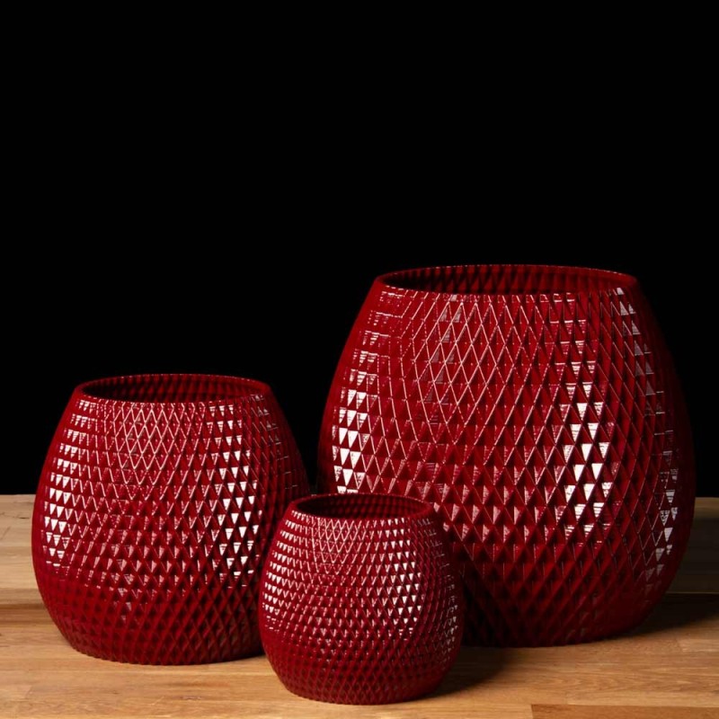 Pot design rouge Ananas - Iriso.fr