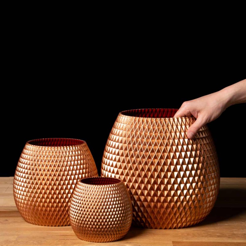 Pot rouge bordeaux design - Iriso.fr